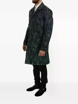 Dolce & Gabbana Camouflage Print Long Sleeve Coat