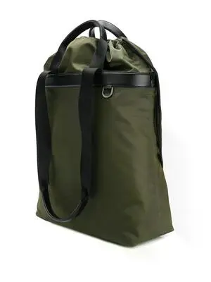 Dolce & Gabbana Logo-embossed Leather-trimmed Tote Bag - Green