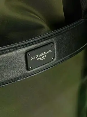 Dolce & Gabbana Logo-embossed Leather-trimmed Tote Bag