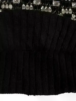 Dolce & Gabbana Embellished Ribbed Knit Balaclava