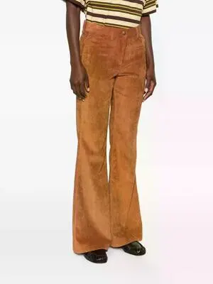Moncler Corduroy Flared Trousers - Brown
