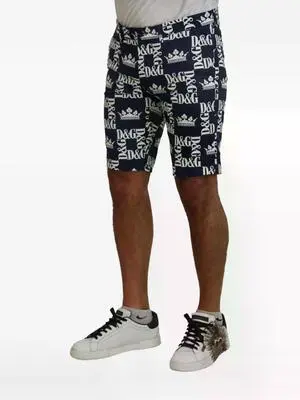 Dolce & Gabbana All-over Crown Print Shorts
