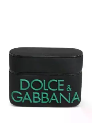 Dolce & Gabbana Logo-embossed Airpods Case - Black