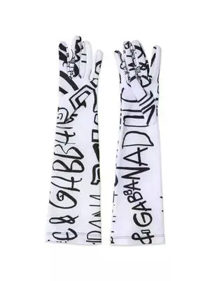 Dolce & Gabbana Elbow-length Gloves With Logo Print