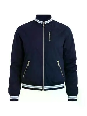 John Galliano Logo Print Striped Trim Jacket
