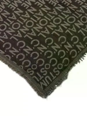 Costume National Logo-print Frayed Scarf