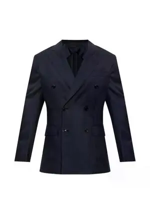 Brioni Double-breasted Blazer - Blue