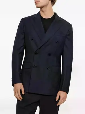 Brioni Double-breasted Blazer - Blue