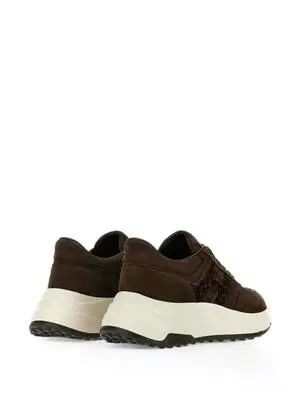 Hogan Leopard Print Sneakers - Brown