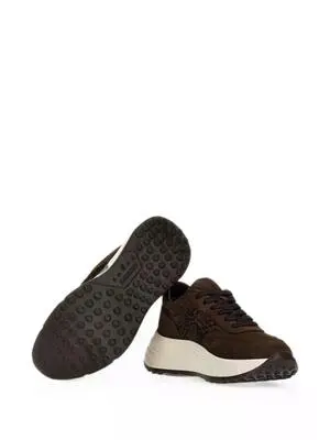 Hogan Leopard Print Sneakers - Brown