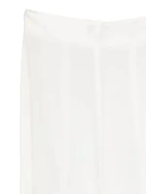 SIMONA CORSELLINI White Side Zip Trousers With Pressed Crease