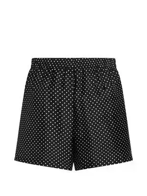 Dolce & Gabbana Polka Dot Silk Twill Boxer Shorts - Black