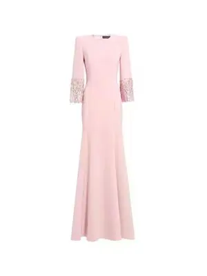 Jenny Packham Anita Dress With Ornate Sleeves