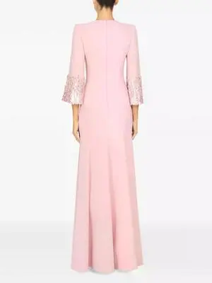 Jenny Packham Anita Dress With Ornate Sleeves