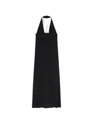 RETORI Retro Draped Bi-color Maxi Dress