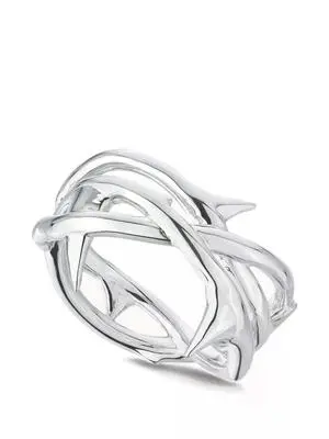 SHAUN LEANE Rose Thorn Triple Band Ring - Silver