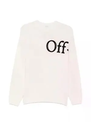 Off-White Logo Patch Sweater - Neutrals