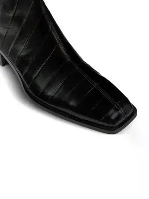GIUSEPPE ZANOTTI Eel Leather Ankle Boots