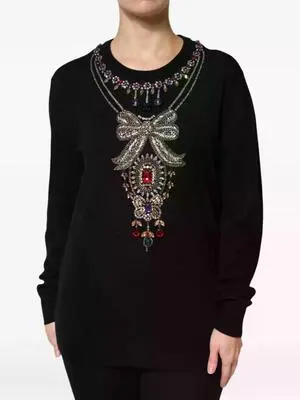 Dolce & Gabbana Embellished Virgin Wool Sweater