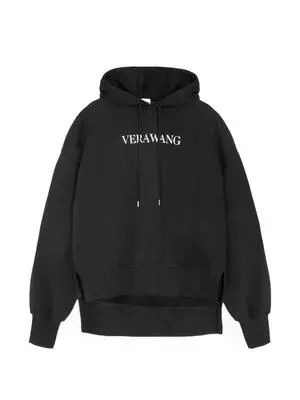 Vera Wang Oversized Logo Print Cotton Hoodie