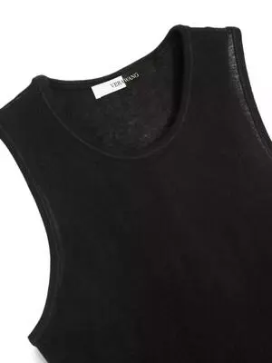 Vera Wang Tessa Ribbed-knit Cotton Tank Top