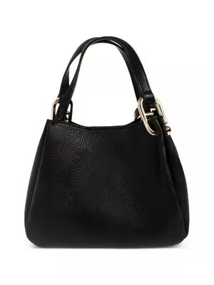 Furla Mini Nuvola Grained Leather Tote Bag - Black