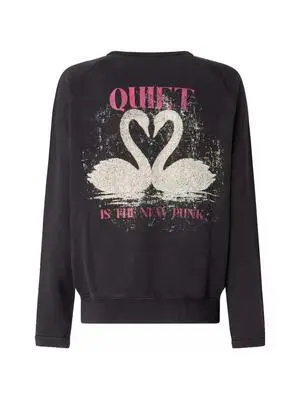 Pinko Logo And Swan Print Sweatshirt