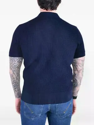 KANGRA Honeycomb-knit Polo Shirt
