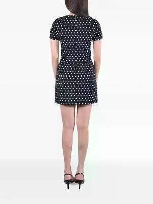 Michael Kors Polka-dot Crepe Shift Mini Dress