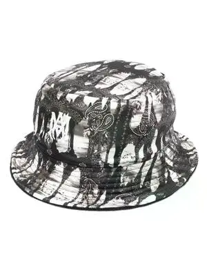 Amiri Logo-embroidered Reversible Bucket Hat - Black