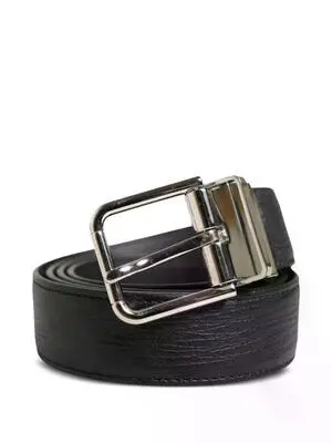 Dolce & Gabbana Textured Leather Belt - Black