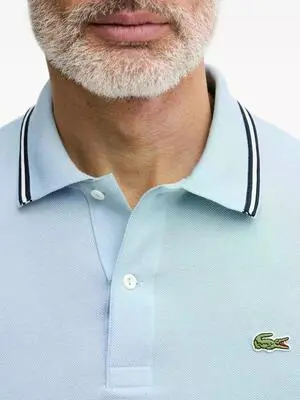 Lacoste L.12.12 Striped-trim Logo-patch Polo Shirt