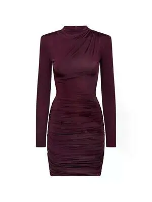 ROTATE BY BIRGER CHRISTENSEN Ruched Long-sleeve Mini Dress