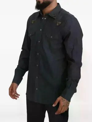 Dolce & Gabbana Crystal Bee-embellished Shirt