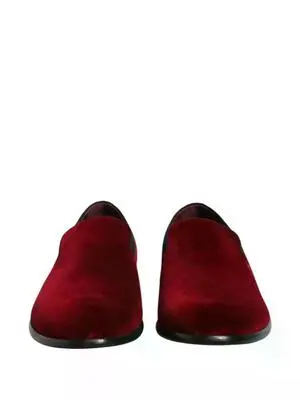 Dolce & Gabbana Velvet Almond Toe Loafers