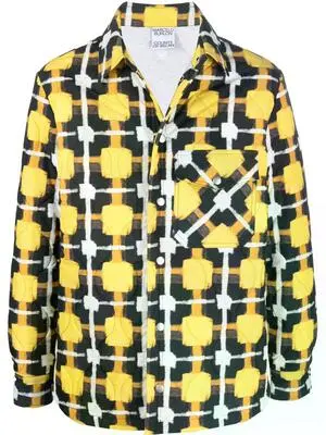 COUNTY OF MILAN Check-pattern Quilted Overshirt