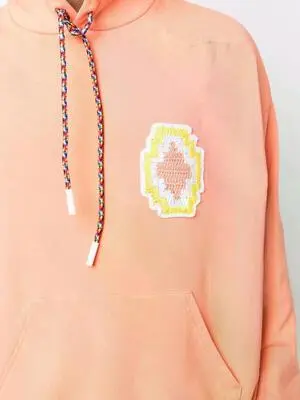 COUNTY OF MILAN Macramé Cross Logo Patch Hoodie