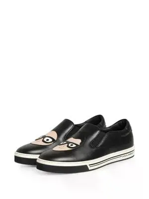 Dolce & Gabbana Leather Slip-on Sneakers