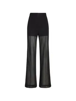 Proenza Schouler Sheer Wool Straight Leg Trousers