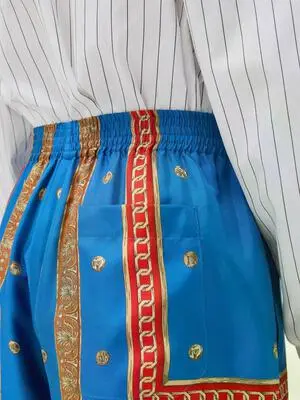 Versace Printed Silk Twill Shorts