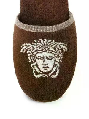 Versace Cotton Terry Jacquard Medusa Slippers
