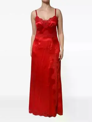 Dolce & Gabbana Lace Trim Maxi Dress
