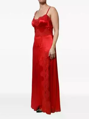 Dolce & Gabbana Lace Trim Maxi Dress