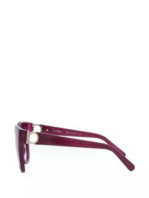 FERRAGAMO Round Frame Sunglasses With Gancini Detail