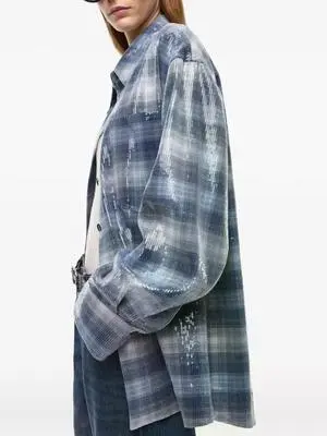 Pinko Oversized Sequined Checkered Overshirt
