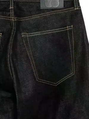 MOMOTARO Contrast Stitch Logo Patch Jeans