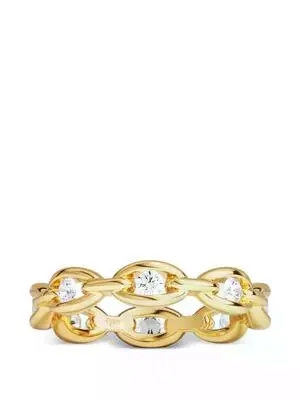 APM MONACO Pavé Chain Ring - Gold