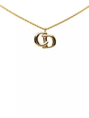 Dior Plated Cd Logo Pendant Necklace - Gold