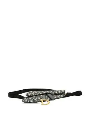 Dior 2019 Oblique Canvas Saddle Belt Bag - Blue