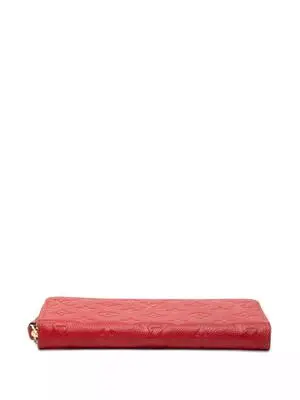 LOUIS VUITTON 1990-2010 Monogram Empreinte Zippy Wallet Long Wallets - Red